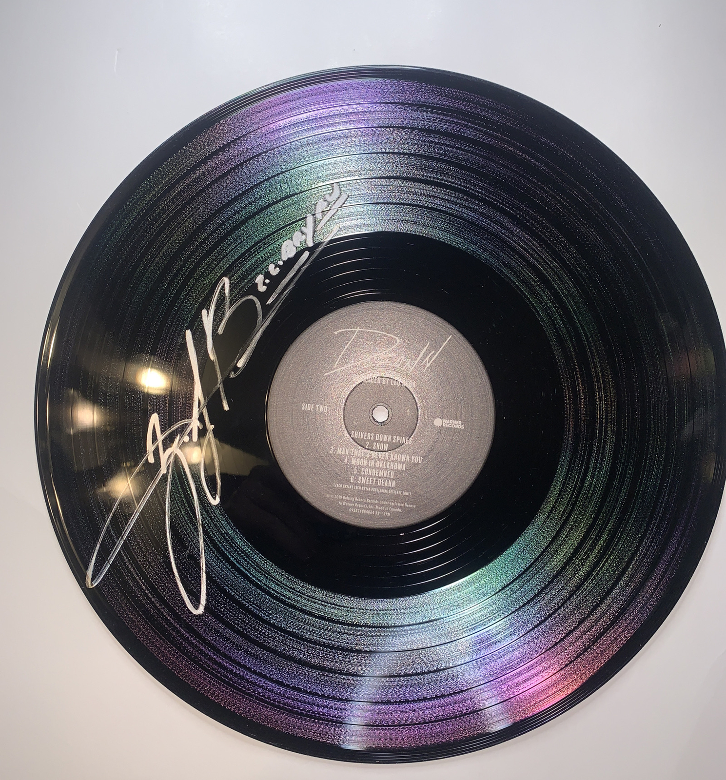 Zach Bryan Autographed DeAnn Vinyl & Record Singer Beckett Authentic ...