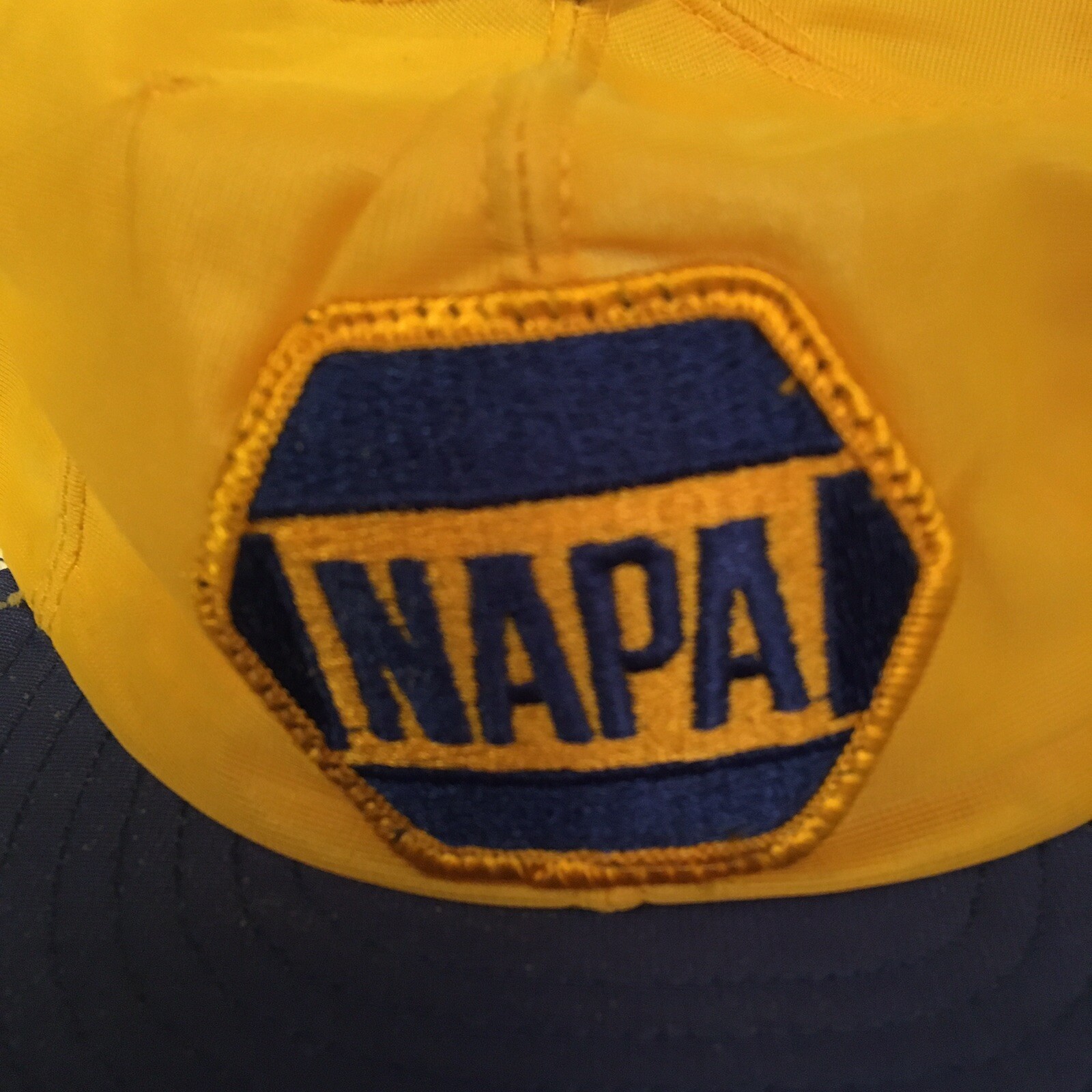 Vtg Napa Auto Parts Patch Hat Cap USA Made Snapback Louisville Yellow ...