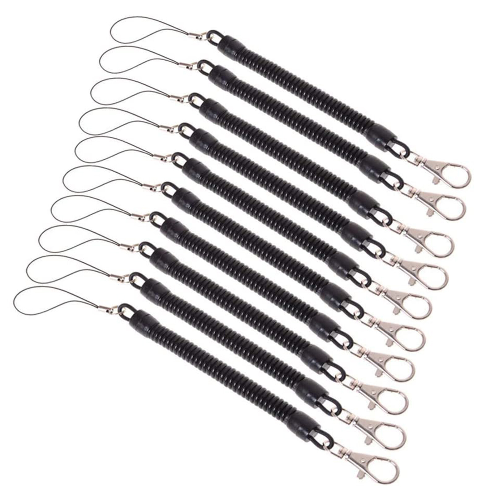 4PCS Elastic Spiral Spring Coil Phone Elastic Strap Rope Lanyard Key ...