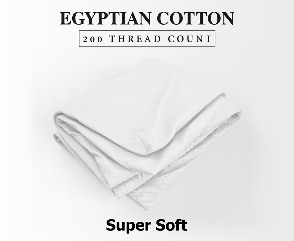 Extra Deep Fitted Sheet 16''/40cm Egyptian Cotton Single 4FT Double ...