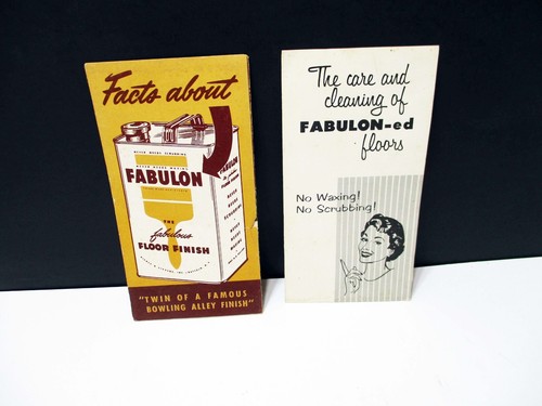 2 Small Fabulon Floor Finish Foldout Advertisements Naugle Lumber ...