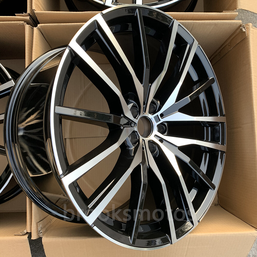 20" BLACK STYLE WHEELS RIMS FITS BMW X5 E70 F15 X6 E71 F16 5X120 742 ...