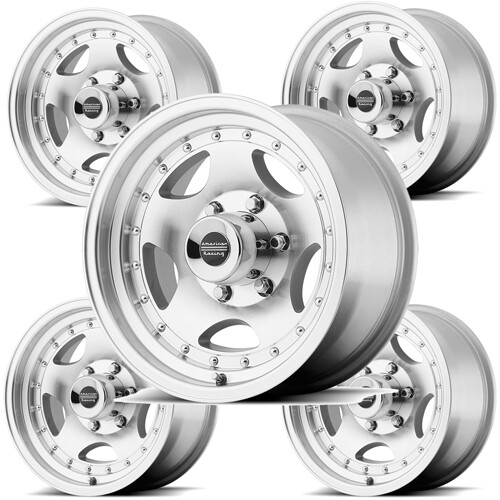 (Set of 5) American Racing AR23 15x10 5x5" -44mm Machined Wheels Rims ...