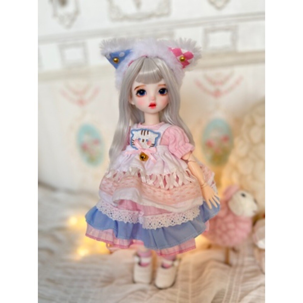 Cute 1/6 BJD Doll Girl SD Ball Jointed Doll Eye Face Makeup Dress ...