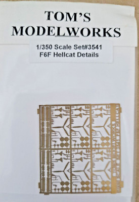 TOMS MODELWORKS 1/350 scale #3541 F6F HELLCAT DETAILS Photoetched ...