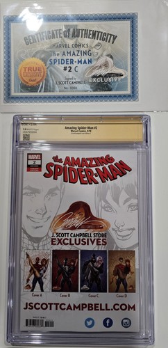Amazing Spider-Man #2C J. Scott Campbell Signed CGC/JSA 9.8 W/ COA | eBay