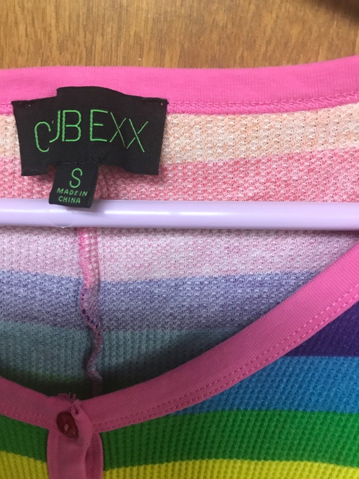 Dolls Kill Club EXX Rainbow Slay The Day Long Sleeve Romper Rave S | eBay