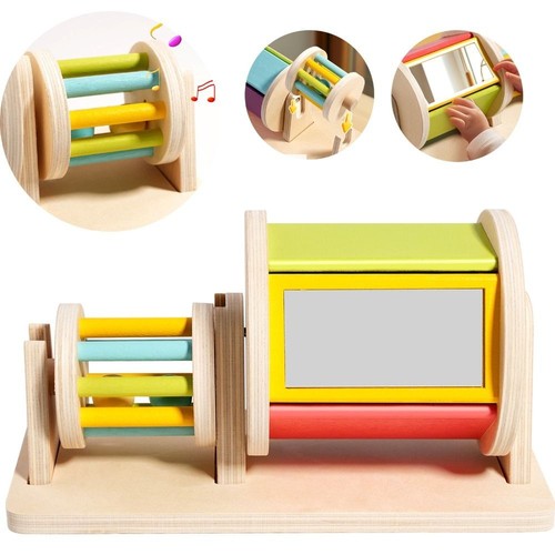 2-in-1 Spinning Drum Baby Toy Educational Color Rolling Drum Toy Gift ...