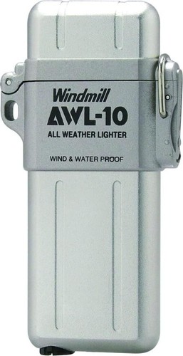 Windmill Turbo Lighter Gas Awl-10 Waterproof Windproof White Velour ...