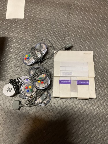SNES Super Nintendo Console With 2 Original Controllers & 2 ProPad Controllers | eBay