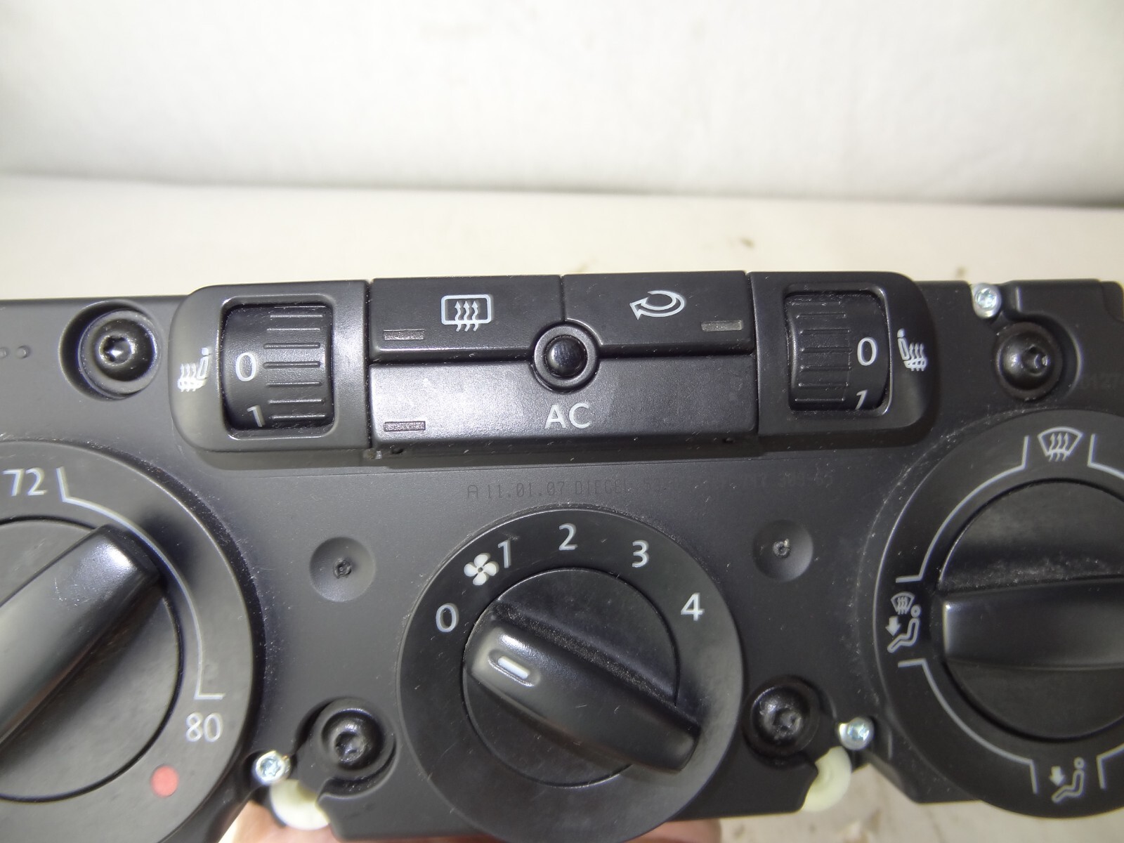 06 07 08 09 Jetta, Jetta GLI, Rabbit Heat AC Control VIN K (8th digit ...