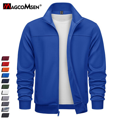 Men's Track Jackets Lightweight Full-Zip Casual Workout Running ...