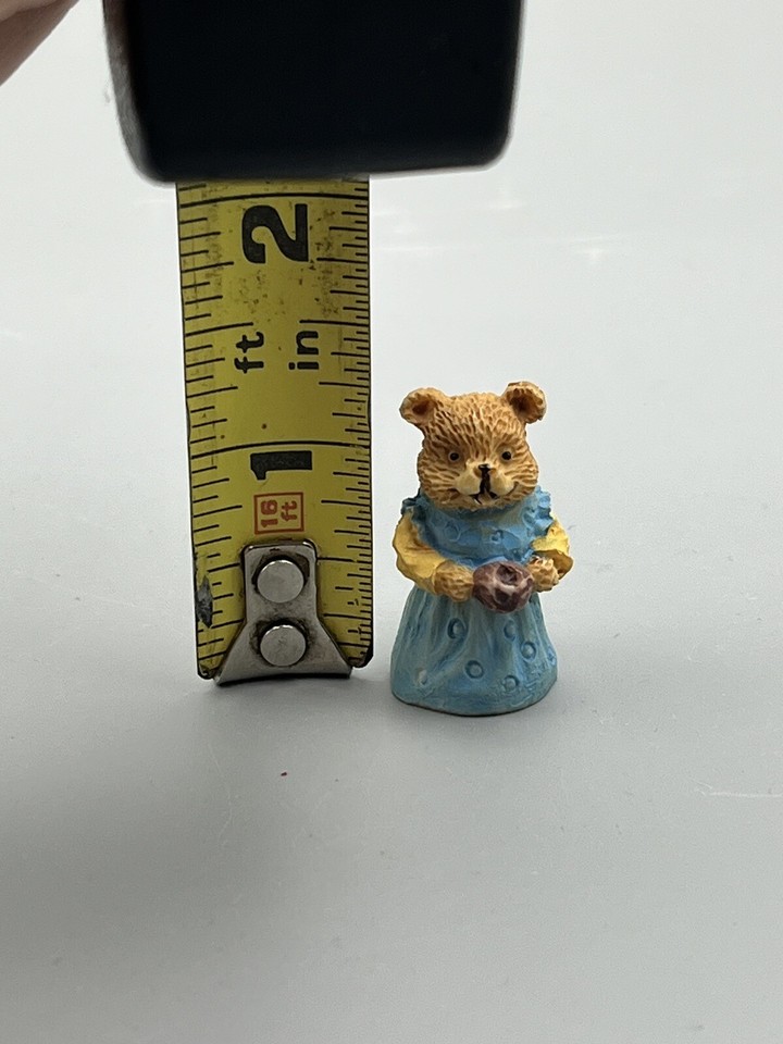 Miniature Mama Bear Figurine Country Cottage Goldilocks 3 Little Bears Tiny Mom | eBay