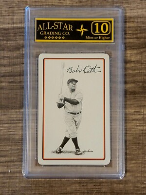 Babe Ruth 1978 Landsman Sports Deck Graded ASG MINT 10 Playing Card | eBay