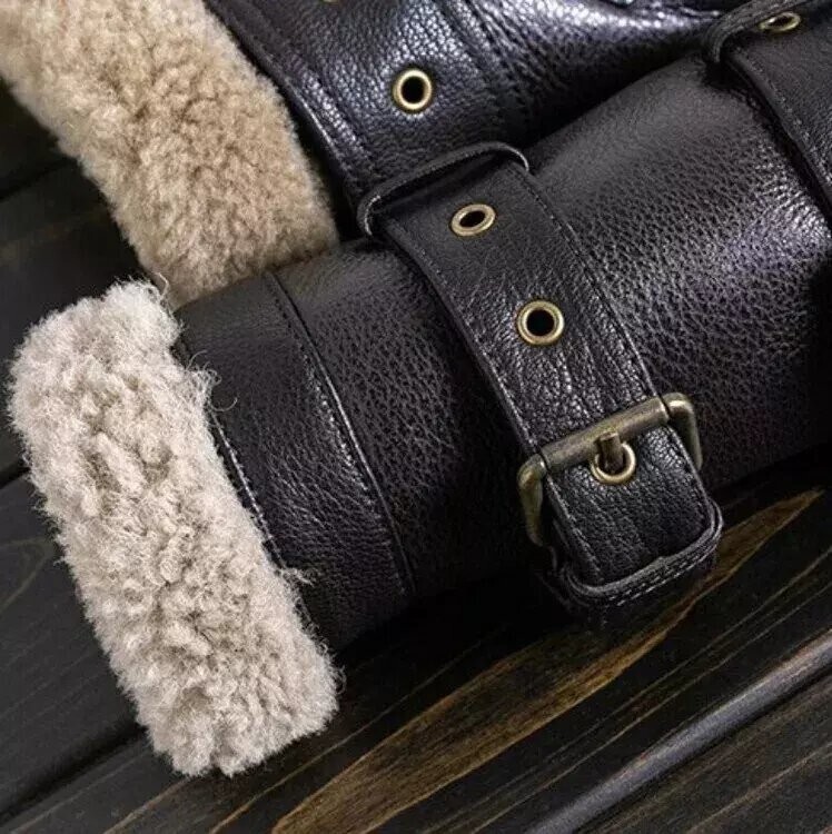 Men's B3 Bomber Sheepskin Leather Jacket | Handmade Shearling Leather ...