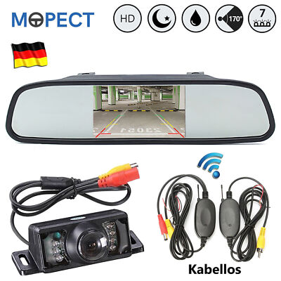 MOPECT 4,3'' Rückspiegel Monitor Mit Nummernschild Rückfahrkamera ...