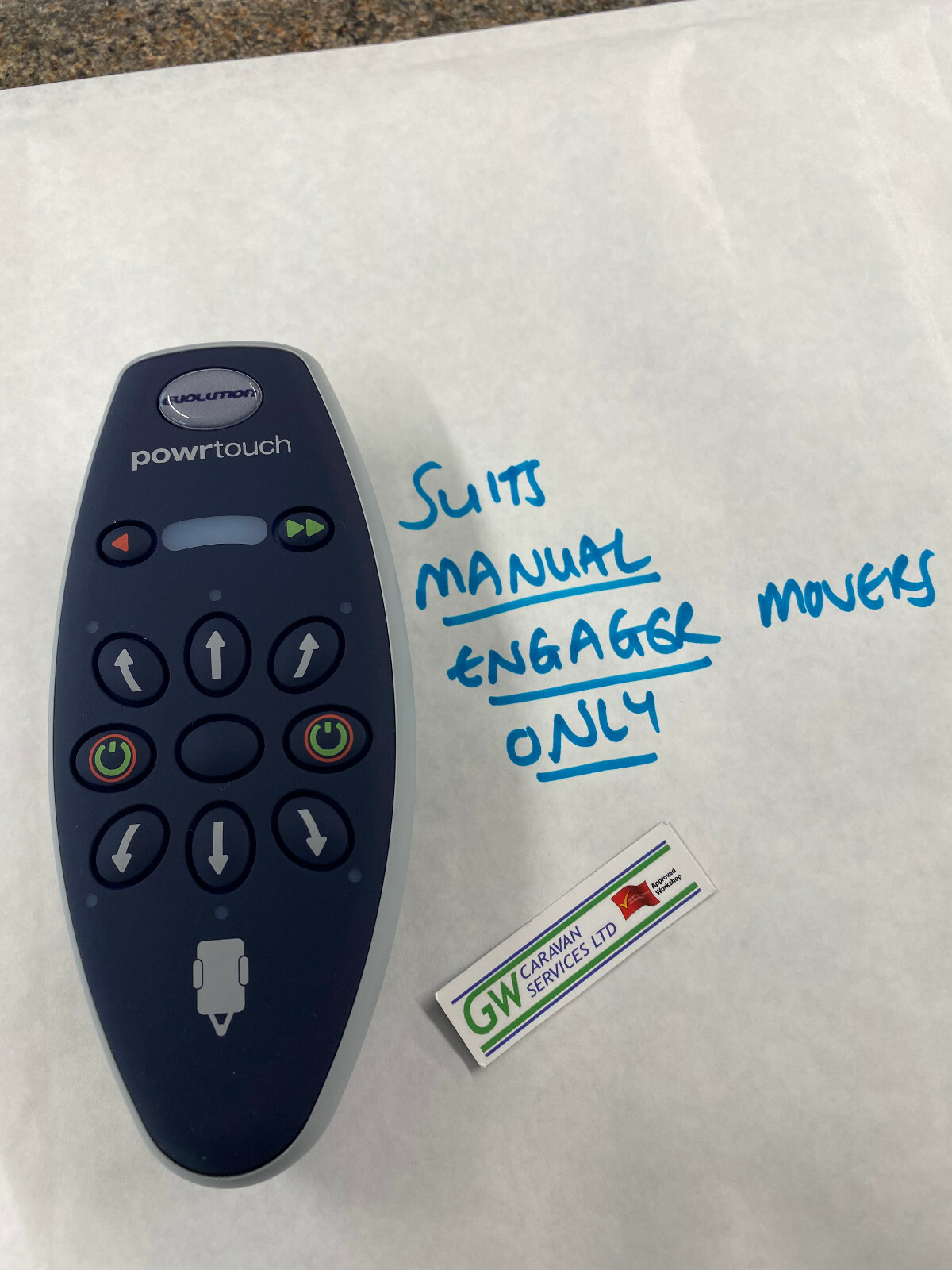 POWRTOUCH EVOLUTION CDFMC MOTOR MOVER REMOTE CONTROL HANDSET ...