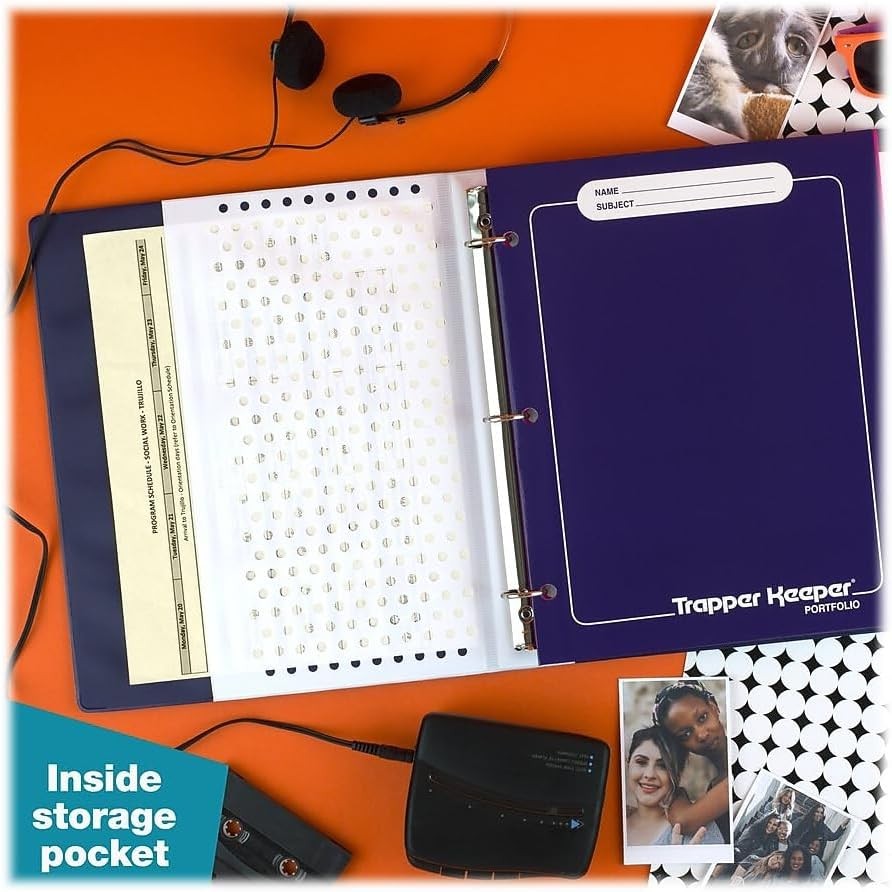 Mead Trapper Keeper Binder, Retro Design, 1 Inch 2 Folders and Animal ...