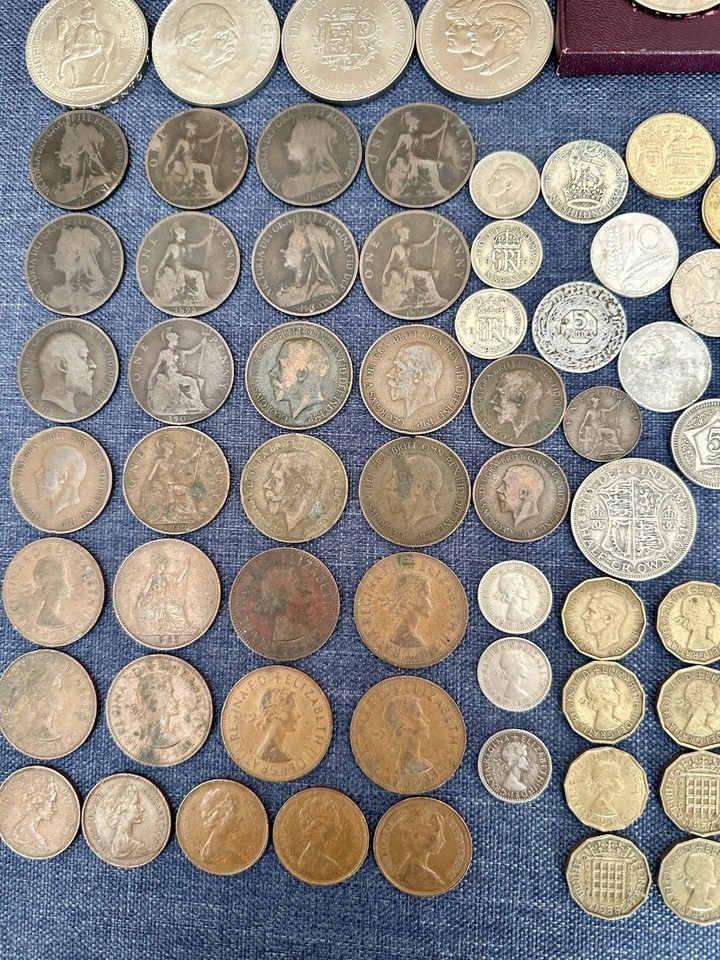 Job Lot Collection Of 90 Coins 786g Most British Some World Wide Some ...