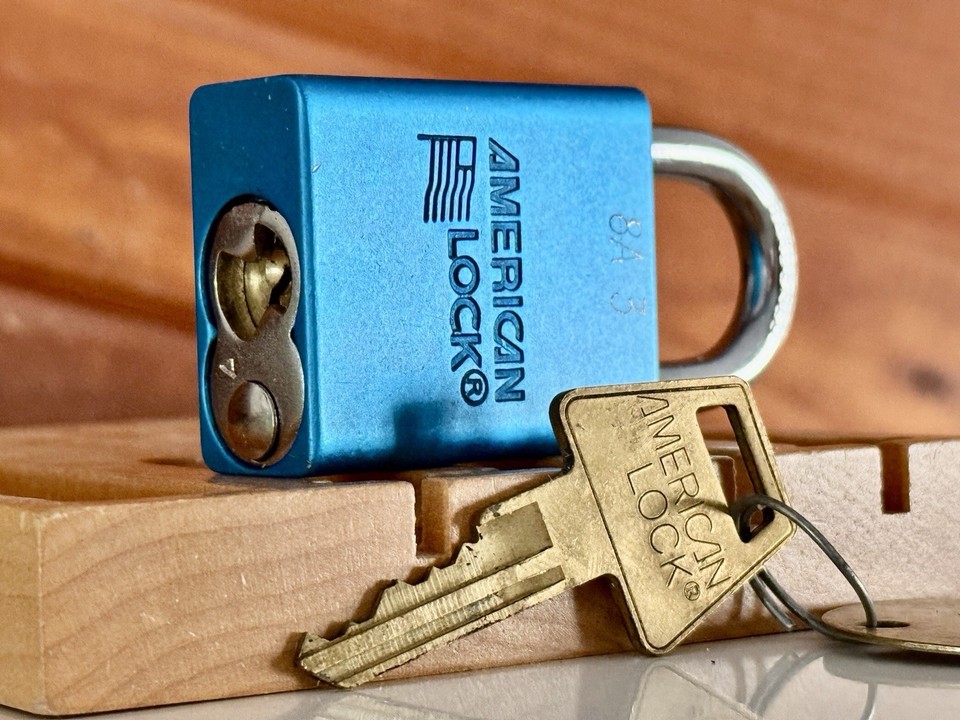American Lock 1100 Series Padlock W/ Key Locksport Locksmith Collector ...