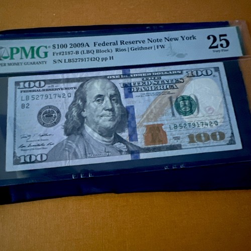 Us Paper Money $100 CASH (1) Federal Reserve Note Error Pmg Green Seal ...