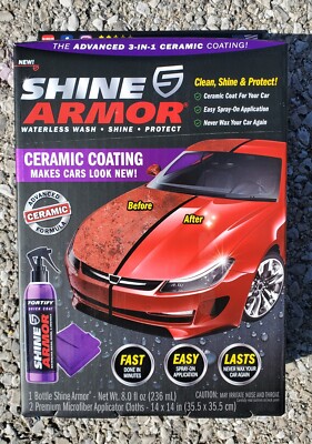 SHINE ARMOR Ceramic Coating Fortify Quick Coat Car Wax Polish KIT - New ...