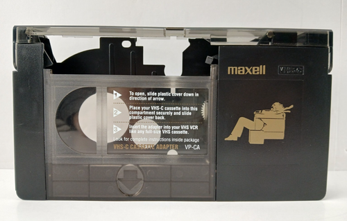 Maxell VHS-C To VHS Camcorder Cassette Tape Adapter In Black VP-CA ...