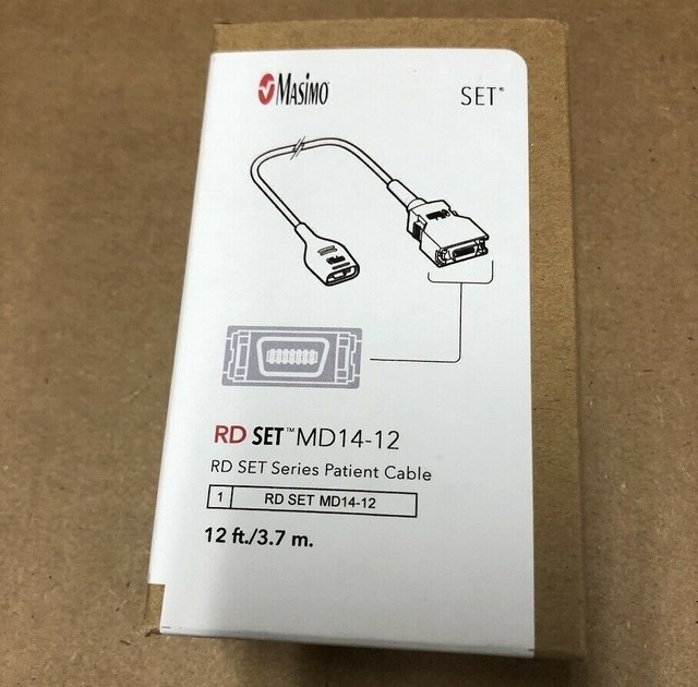 Each Masimo 4081 Original Spo2 Patient Cable Md14-12 12' for sale ...