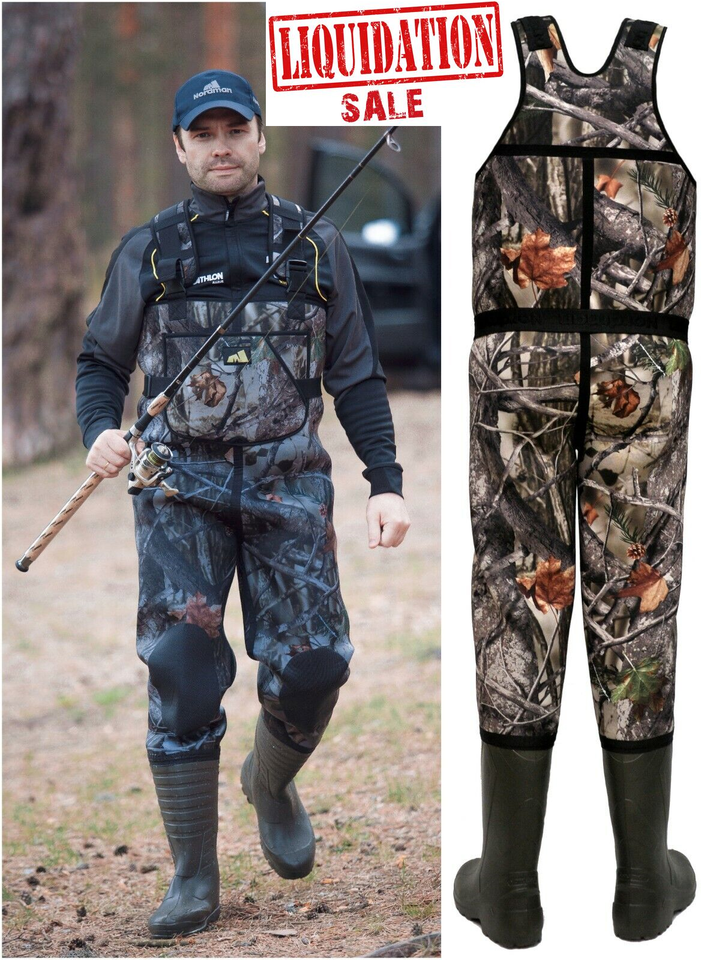 Winter Neoprene Chest Waders for cold water Warm 100% Waterproof ...