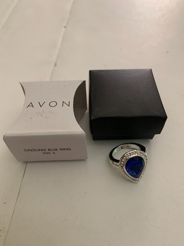 Avon Dazzling Blue Ring with Box Size 6 | eBay