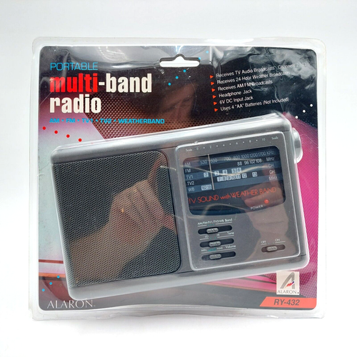 ALARON RY-432 Portable Multi-Band Radio AM/FM/TV1/TV2 & Weather Band ...