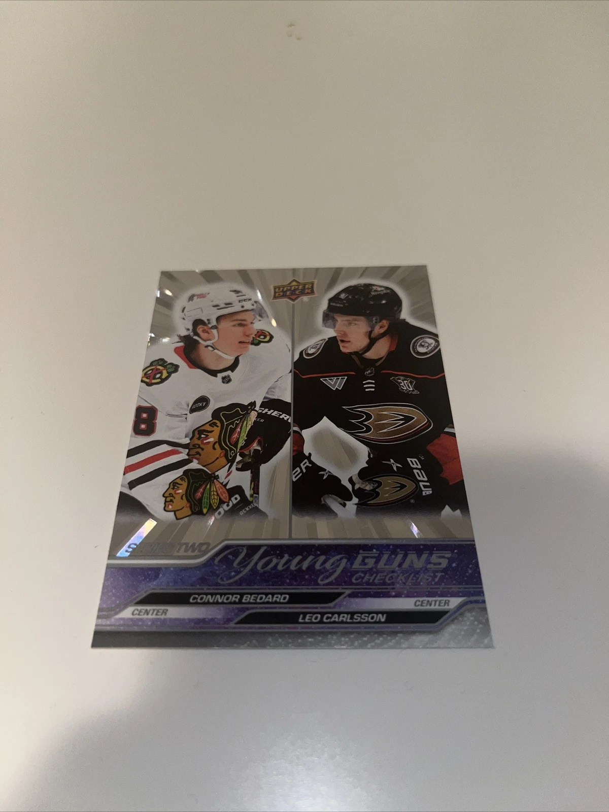 Connor Bedard 2023 Upper Deck #500 Young Guns Checklist - Outburst Silver (w/L. Carlsson) Price ...