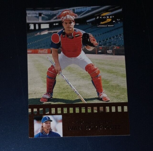 1996 Score Pitcher Perfect Ivan Rodriguez/Randy Johnson Card #5 of 15 ...