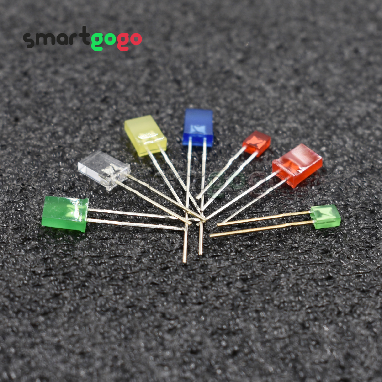 LED Diodes 2x3x4mm 2x5x7mm Water Clear Diffused Colours Rectangle ...