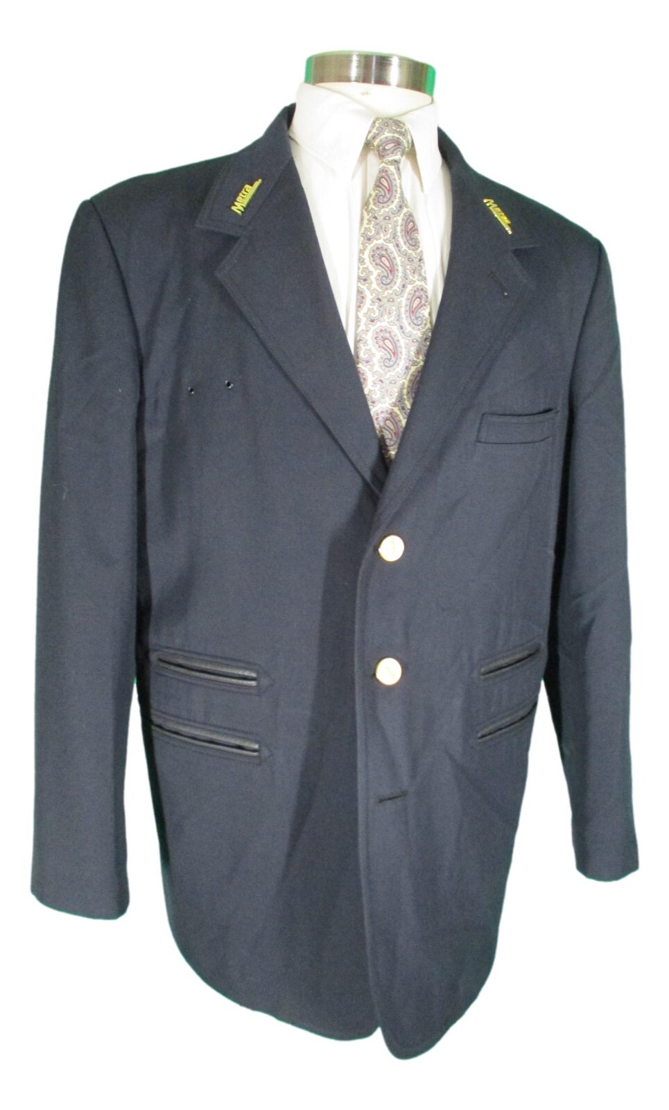 DeMoulin Mens Navy 3 Btn Train Conductors Blazer 44L … - Gem