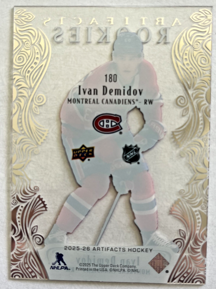 2025-26 Upper Deck Artifacts Ivan Demidov Rookie Clear Cut Montreal ...