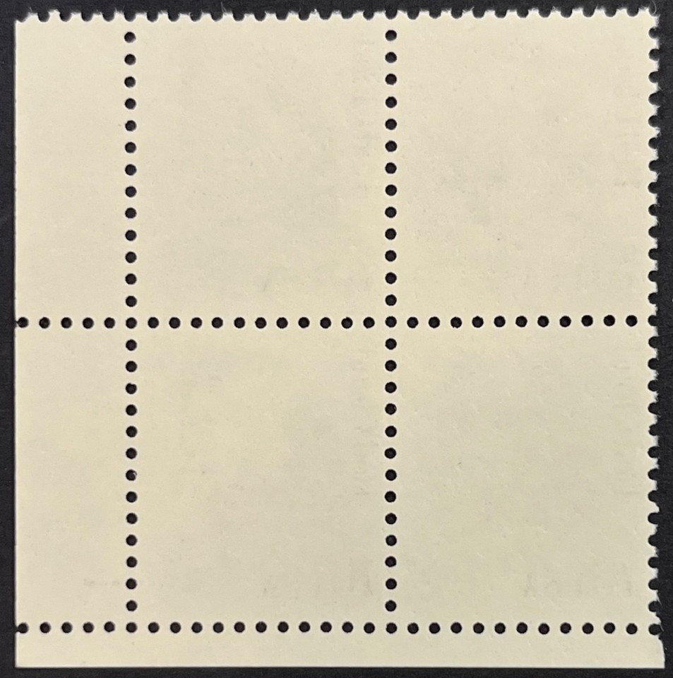 US Scott #2175, 10c Red Cloud P.B. of 4, Lake, Dull Gum, Block Tagging ...