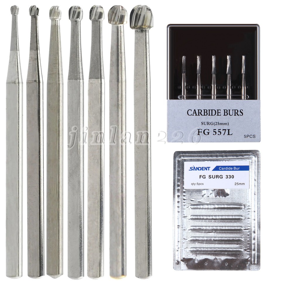 1-10 Dental Surgical Burs 25mm SL Round 4 6 2 557 701 702 Carbide Bur ...