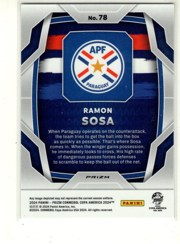 2024 Panini Prizm Copa America 78 Ramon Sosa Silver Prizm RC | eBay
