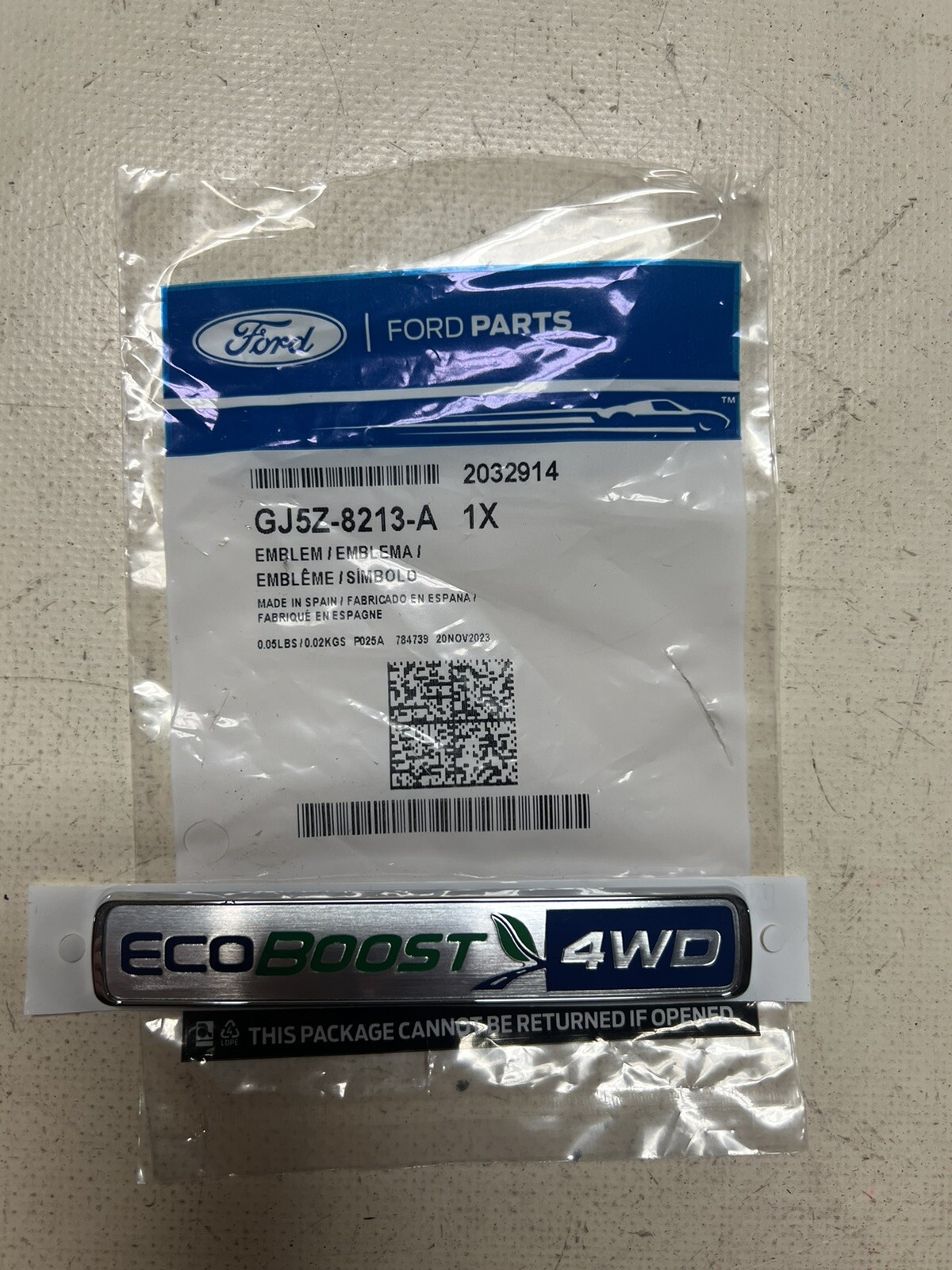 OEM NEW 2017-2019 Ford Escape Liftgate Emblem Badge Nameplate EcoBoost ...