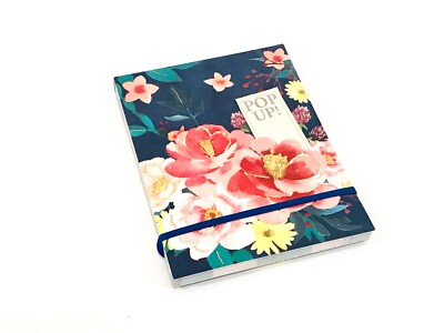 PUNCH STUDIO GOLD FOIL EMBELLISHED POP-UP MINI POCKET NOTEPAD NAVY ...