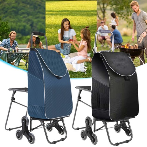 Market Trolley Storage Bag Folding Grocery Shopping Trolley for ...