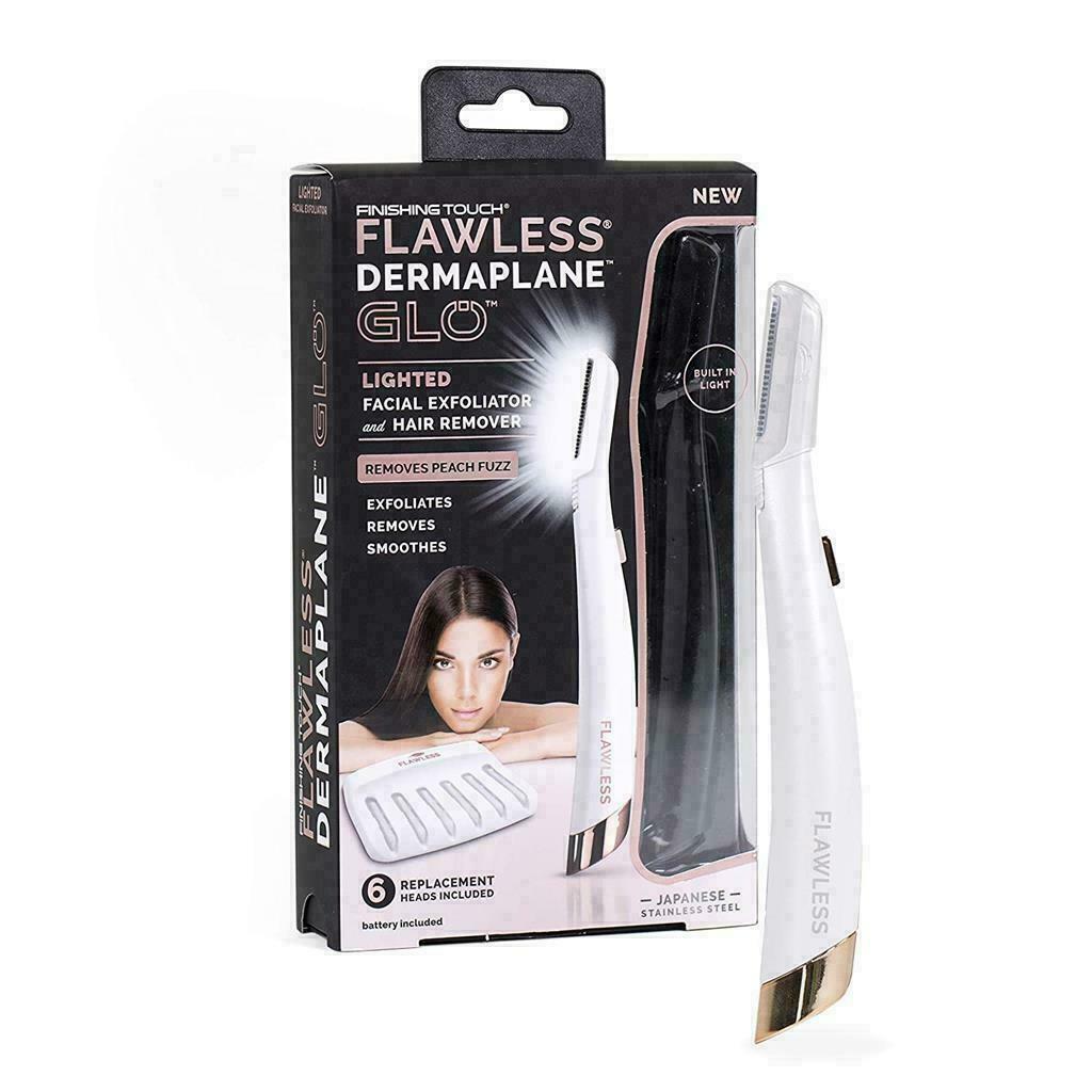 Finishing Touch Flawless Dermaplane Glo Lighted Facial Exfoliator ...
