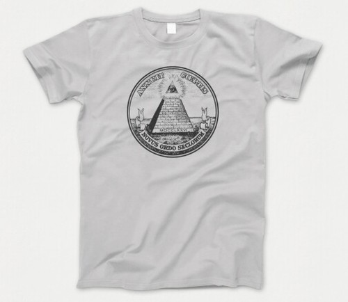 Annuit Coeptis T Shirt 714 Pyramid Eye Illuminati John Lennon New World ...