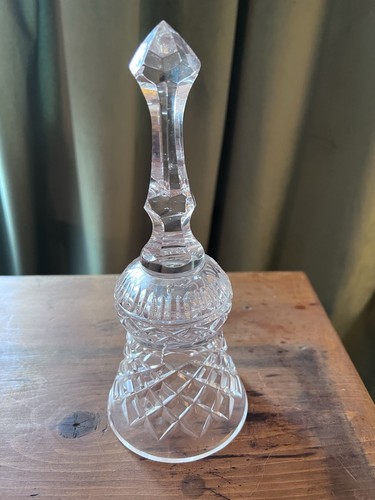 Vintage Cut Glass Bell Lead Crystal Dinner Bell W/ Ball & Chain ...