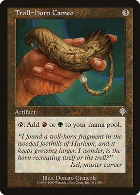 Troll-Horn Cameo Invasion Uncommon NM Magic: The Gathering 316 Normal ...