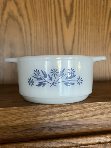 vintage Dynaware Pyr-O-Rey Blue & White small Casserole Chili Soup Bowl ...