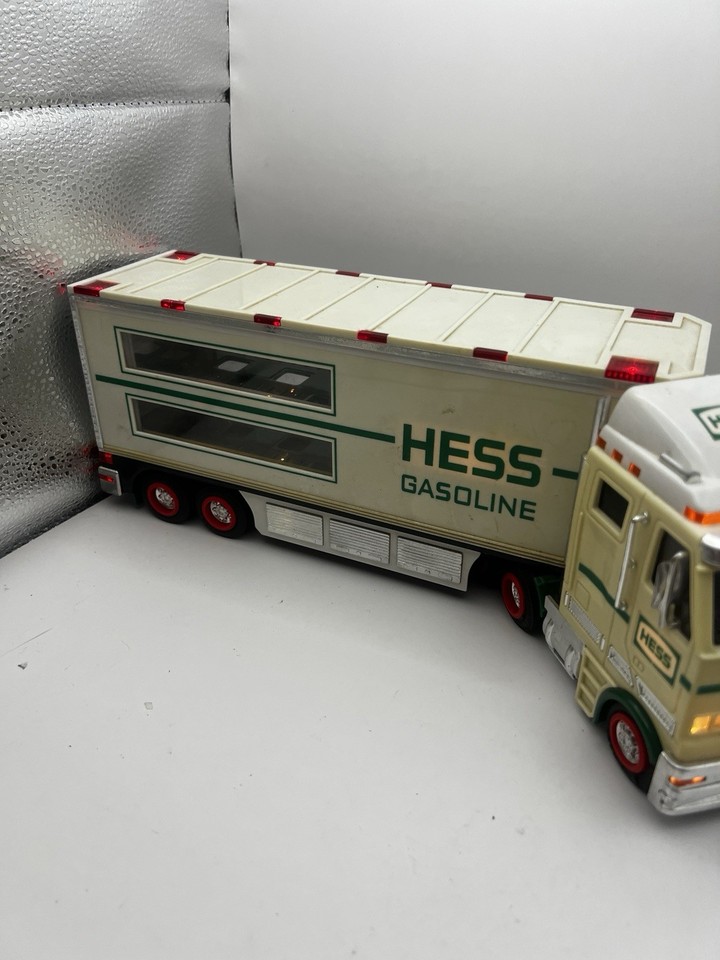 Hess 2003 Truck Toy Truck And Race Cars W/ LIGHTS & SOUNDS + 2013 Hess ...