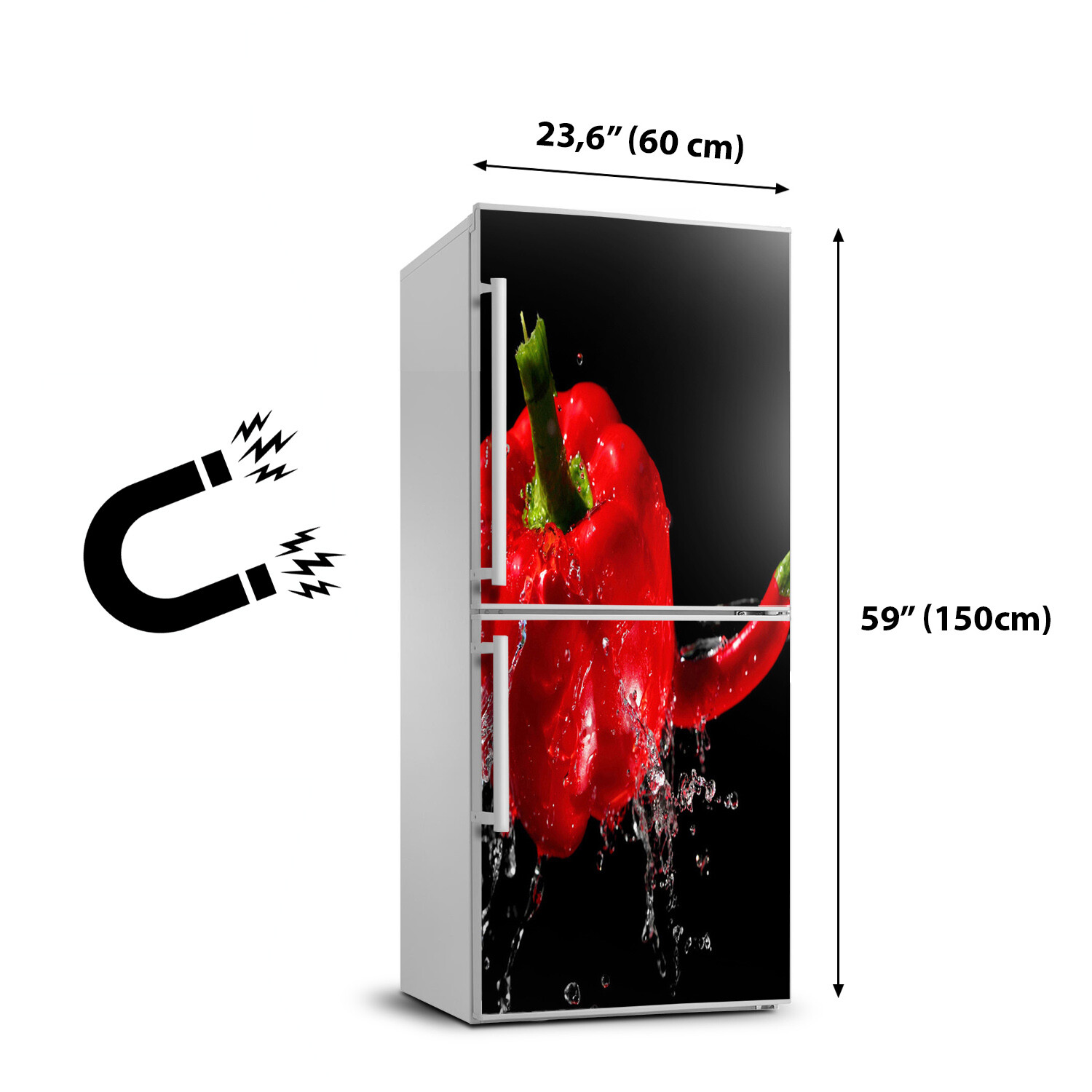3D Refrigerator Wall Self Adhesive Removable Sticker Decal Food Two ...