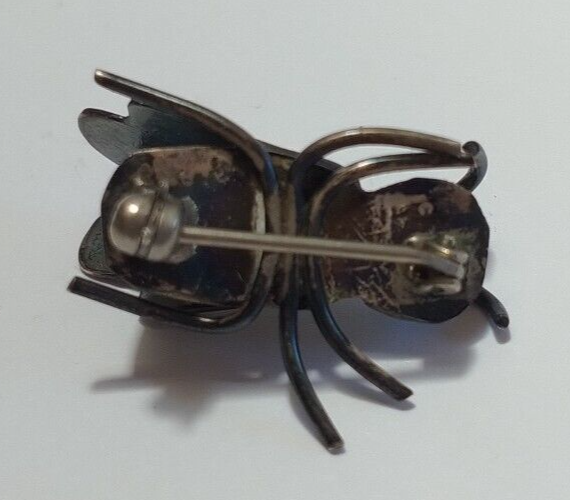 VINTAGE DIMENSIONAL NAVAJO INDIAN STERLING SILVER LIGHTNING BUG PIN ...